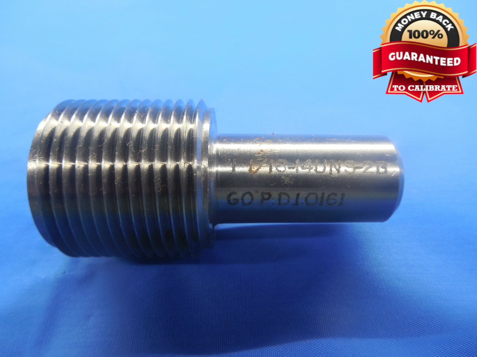 1 1/16 14 UNS 2B QUALITY TOOL THREAD PLUG GAGE 1.0625 GO ONLY P.D. = 1. ...