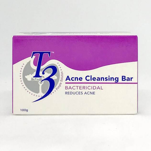 T3 Acne Cleansing Bar Soap Bactericidal Reduces Acne (100g x 8 Bar ...