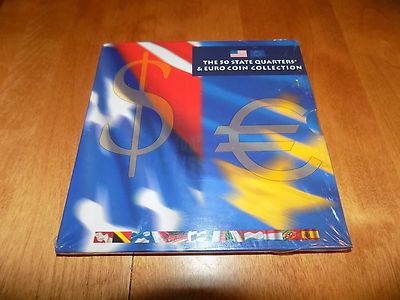 2002 THE 50 STATE QUARTERS & EURO COIN COLLECTION 17 COIN SET US Mint ...