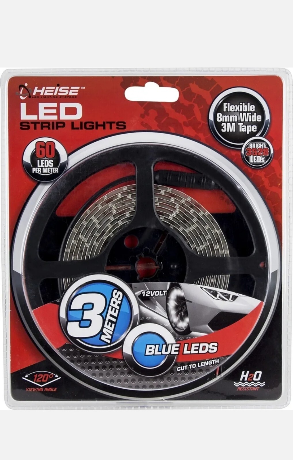 Heise H-B335 Car Lighting 3 Meter Blue LED Strip Light | eBay