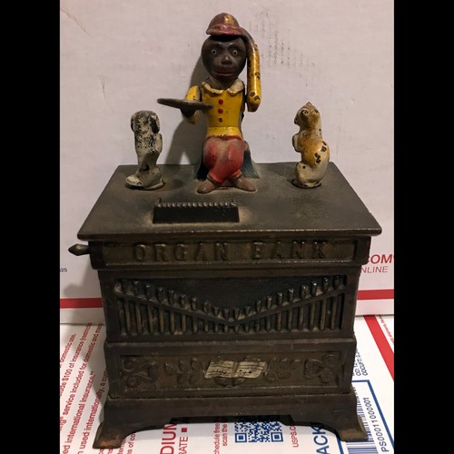RARE c 1882 Antique Kyser & Rex Mechanical Organ Cast Iron Bank ...