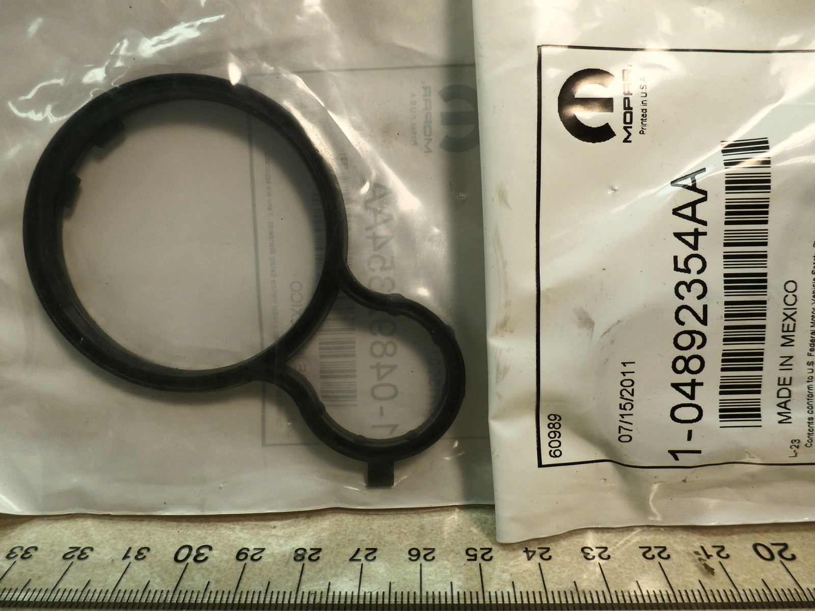4892354AA Engine Coolant Thermostat Gasket, NOS OEM, Mopar Dodge, Free ...