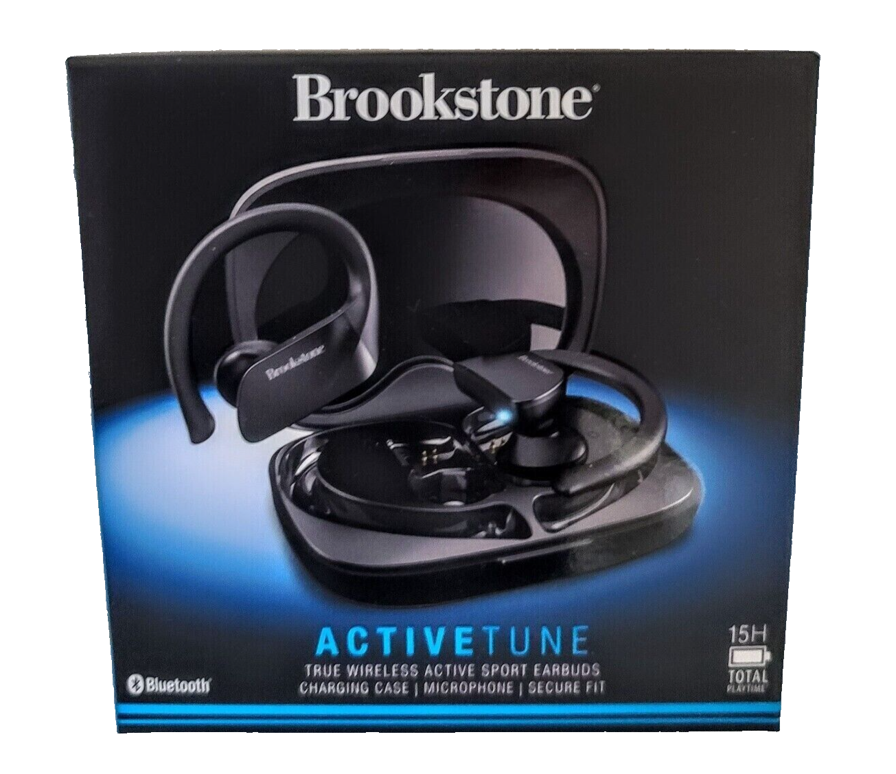 Brookstone Activetune True Wireless Active Sport Earbuds Black for sale ...