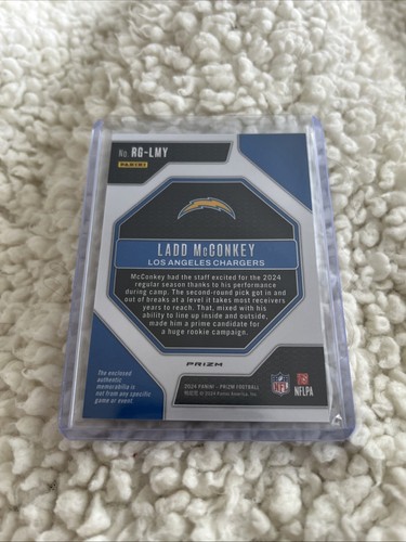 2024 Panini Prizm - Rookie Gear Ladd McConkey #RG-LMY Purple Pulsar ...