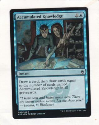 Magic: MTG: Masters 25: Foil: Accumulated Knowledge | eBay