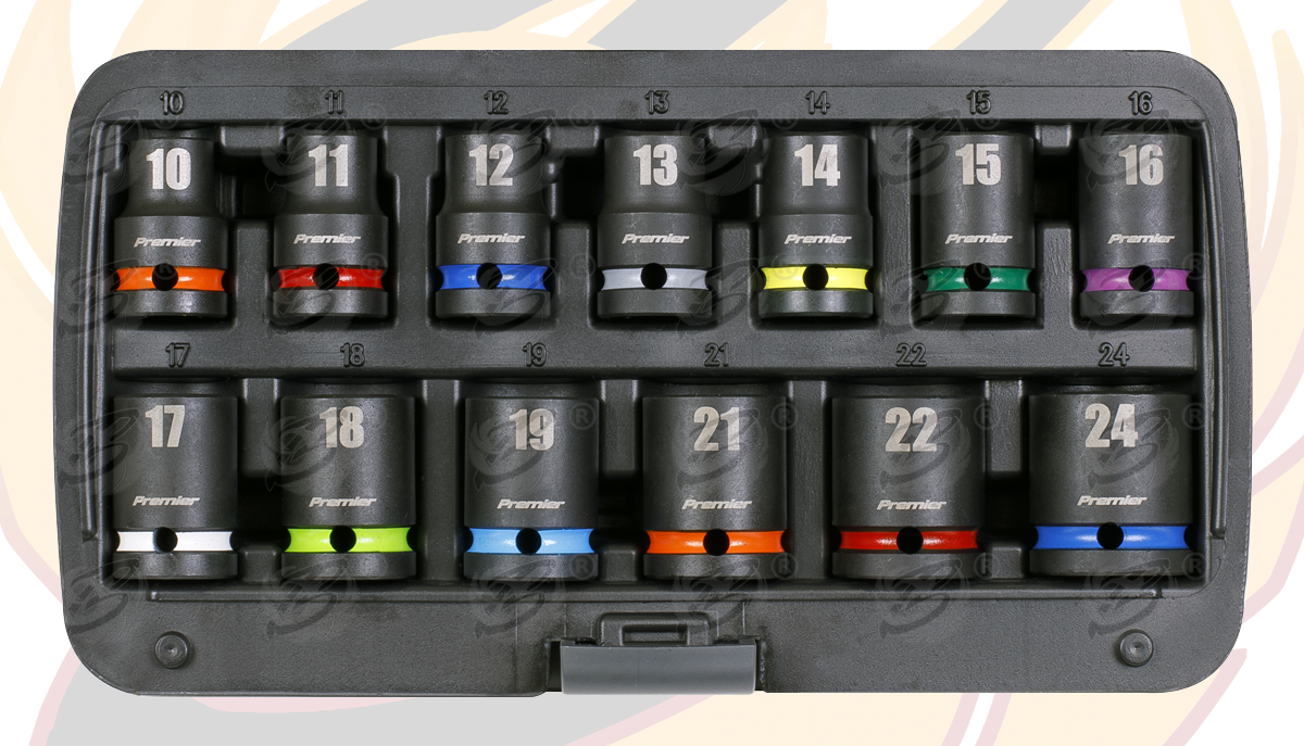 SEALEY DEEP & SHALLOW IMPACT SOCKET Set 1/2"Drive 10mm - 32mm 6pt Hex ...