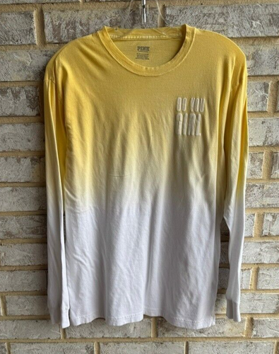 Pink Victoria's Secret Long Sleeve Yellow to White T-Shirt Women's Size ...
