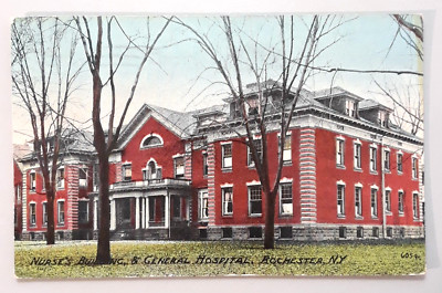Vintage 1912 Postcard Rochester New York NURSE'S BUILDING & GENERAL ...