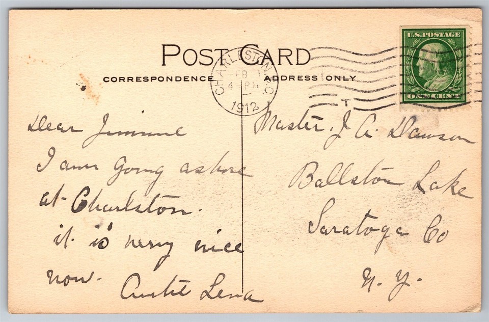 Postcard SS Apache Clyde Steamship Co 1912 T103 | eBay