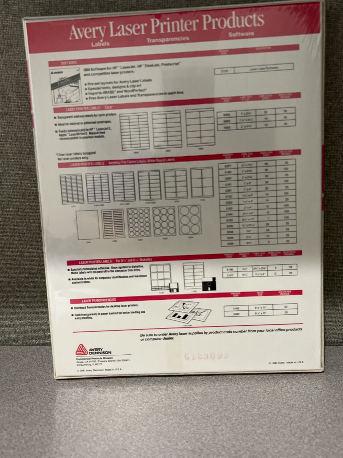 Avery Videotape Laser Labels # 5199- 8 1/2 x 11- 50 total sheets | eBay