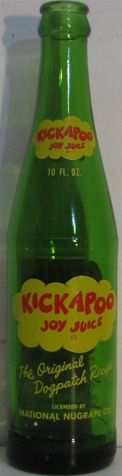 Kickapoo Joy Juice (Yellow Label) ACL Soda Bottle 10oz. 1965 | eBay