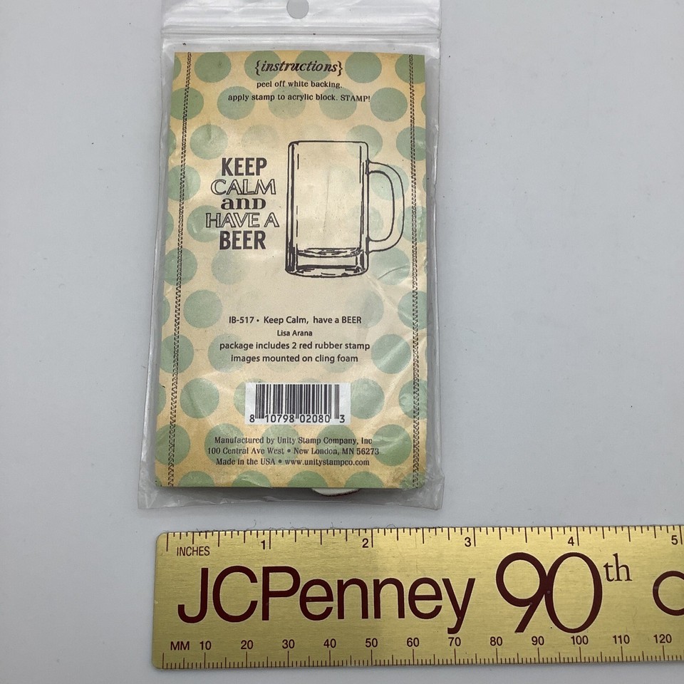 Unity Stamp KEEP CALM AND HAVE A BEER Rubber Stamp | eBay