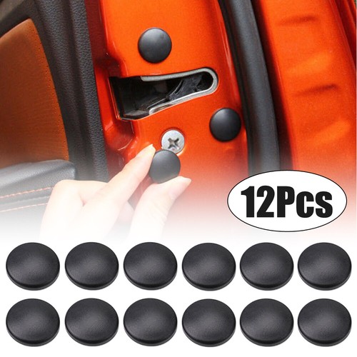 12x Universal Car Door Lock Screw Protector Cover Caps Anti-Rust Car ...