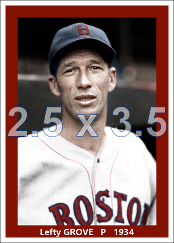 Lefty Grove - 1934 Boston Red Sox - choose a style - colorized print | eBay
