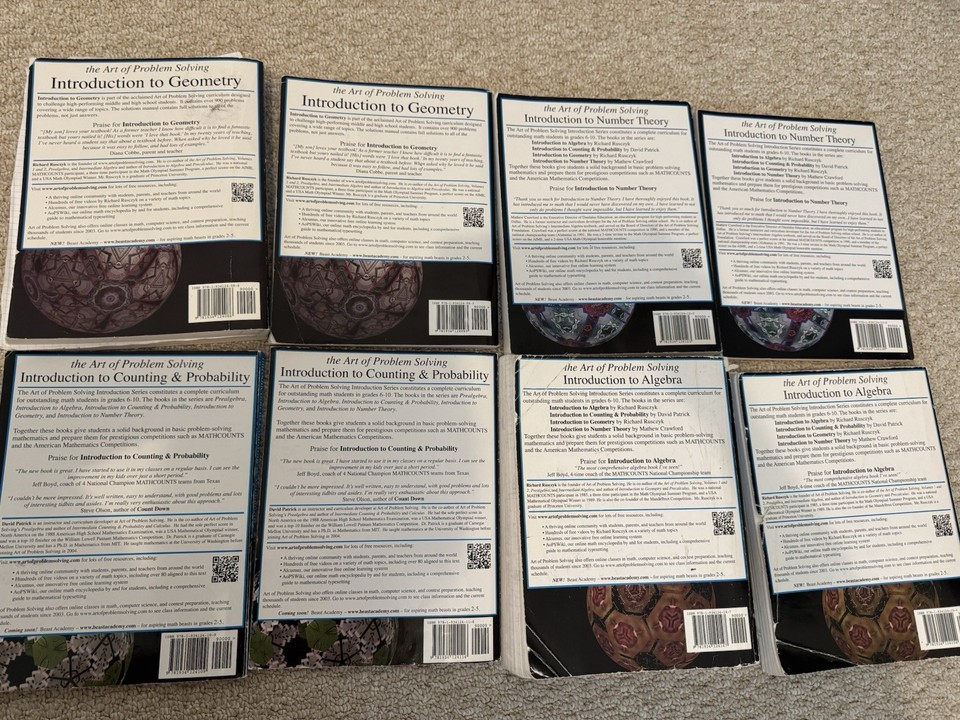 AOPS Introduction to Algebra, Geometry, Number Theory, Counting ...