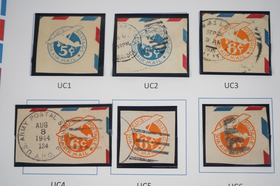 US COLLECTION SCOTT #UC1-UC9 AIR MAIL ENVELOPES & CUT SQUARES ...