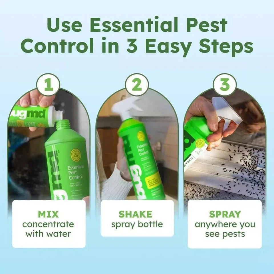 2-Pack Essential Pest Control Starter Kit 3.7 Oz. Concentrated,In ...