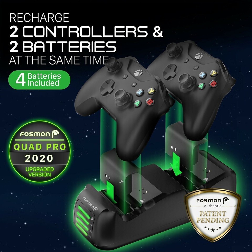 Quad Controller Quick Charge Dock Station Stand Battery Pack for Xbox ...