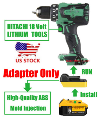 1x for DeWalt 20v/60v MAX XR Batteries To for Hitachi 18v Li-Ion Type ...