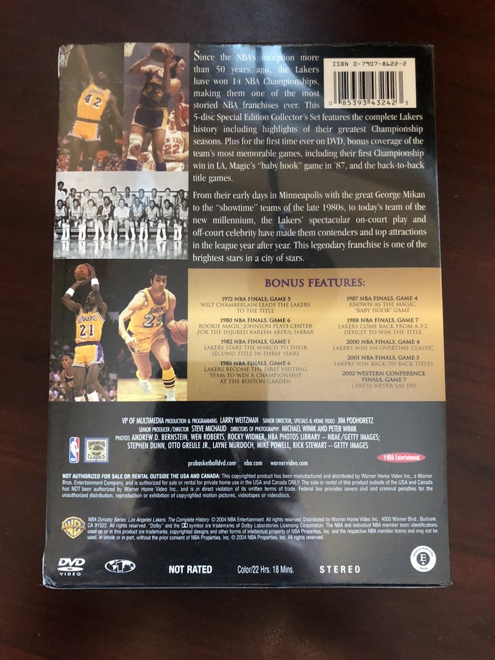 NBA Dynasty Series LA Los Angeles Lakers The Complete History NEW ...