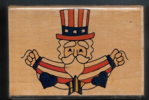 AMERICAN UNCLE SAM STARS n STRIPES USA PATRIOTIC Westwater Ent wood ...