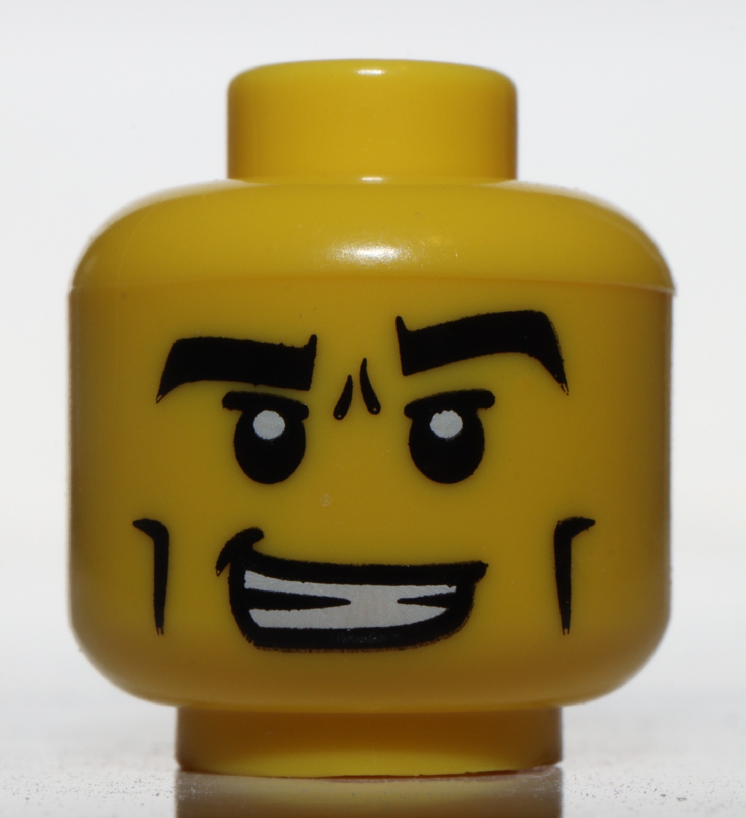 Lego Yellow Head Cheek Lines Thick Furrowed Brow Pattern Karate Minifig ...