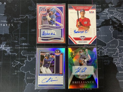 Dean Moss Lorenzo Carrier Chase Davis Luke Gold Auto Baseball Lot | eBay