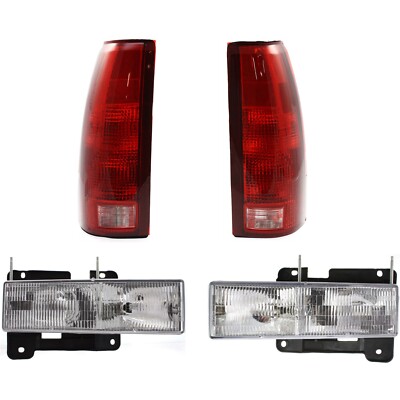 Headlight Kit For 1988-1998 Chevrolet K1500 C1500 LH RH With bulbs ...