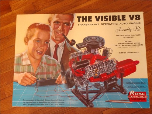 RENWAL MODEL 1960 The Visible V8 Transparent Operating Auto Engine ...