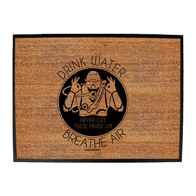 Ow Drink Water Breathe Air Scuba Diving - Bar Man Cave Novelty Door Mat ...