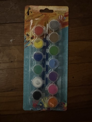 Tempera Paint Pot Set Individual Sets with Paint Brushes. Case Of 24 | eBay