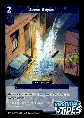 Sewer Geyser 193/212 Reverse Holo Uncommon Torrential Tides MZ2 MetaZoo ...