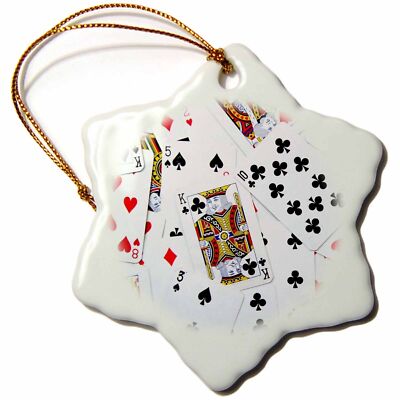 3dRose Scattered playing cards photo - for card game players eg poker ...