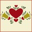 Dutch Heart 2 Stencil- Folk Art Stencils - Fraktur- The Artful Stencil ...