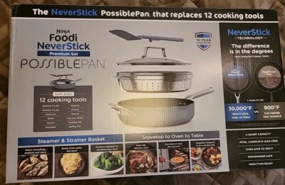 Ninja Foodi NeverStick Possible Pan Cookware Set Replaces 12 Cooking ...