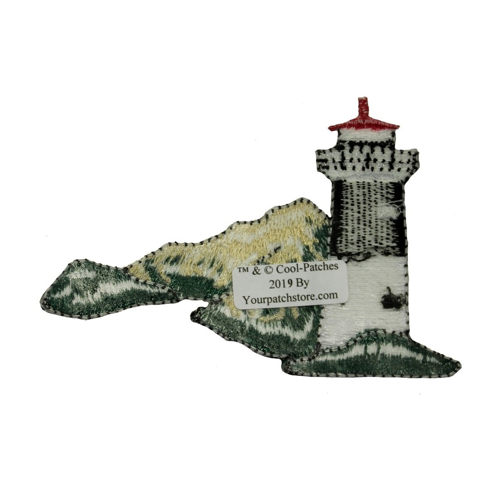 ID 1846 Lighthouse Island Patch Travel Nautical Embroidered Iron On ...