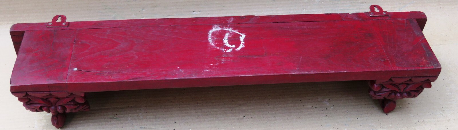 Reclaimed Wall Lintel Shelf Rack storage Architect salvage Carved Wood ...