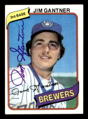 1980 Topps Baseball #374 Jim Gantner Signed Autograph (No COA) | eBay