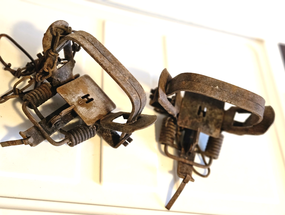 LOT OF 2 Herters / Hudson Bay #3 Double Coil Spring Traps | eBay