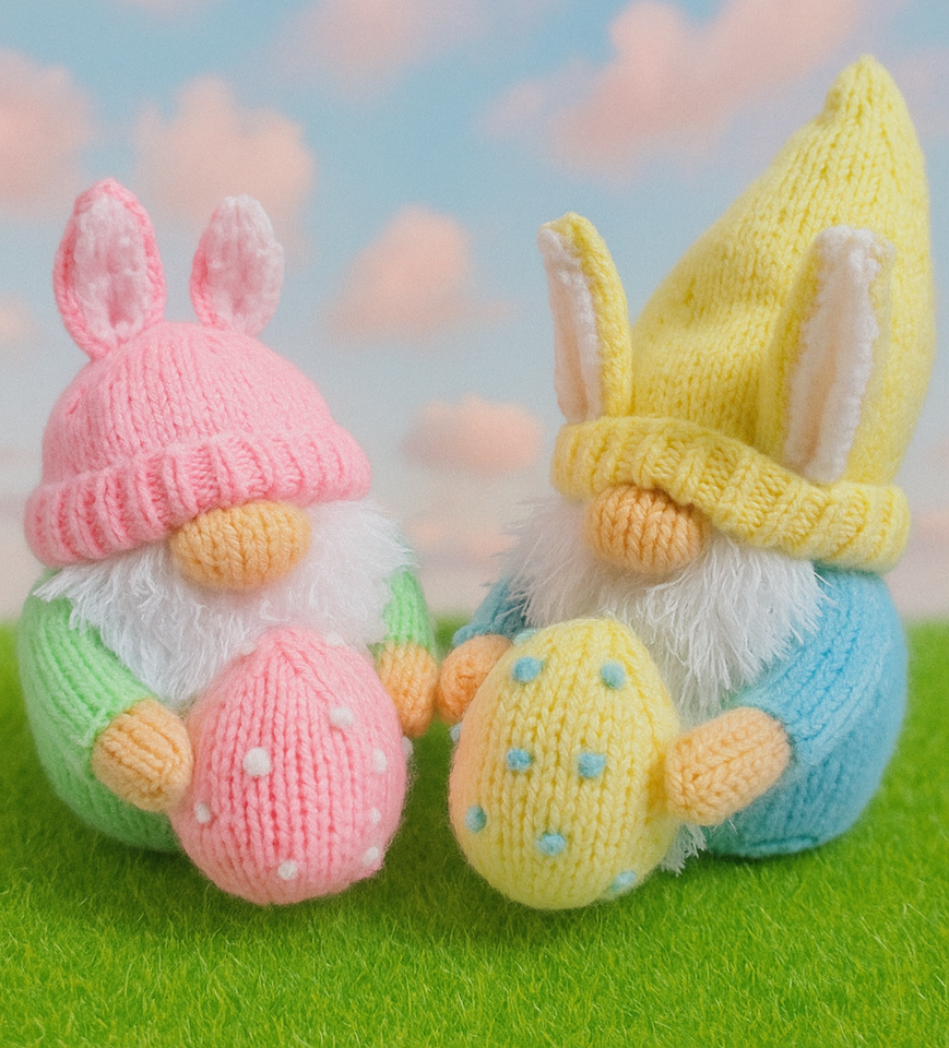 Knitting Pattern Easter Bunny Gonk Gnome Chocolate Orange Cover Toy ...