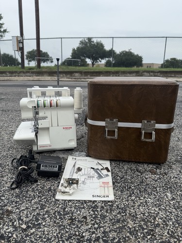 Vintage Singer Ultralock 14U234 4-Thread Sewing Machine w/ Case ...