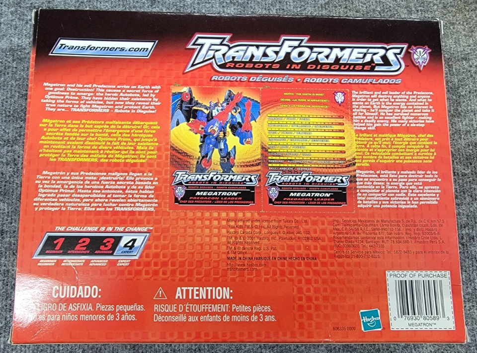 Hasbro Transformers Robots In Disguise RiD 2001 Megatron | eBay
