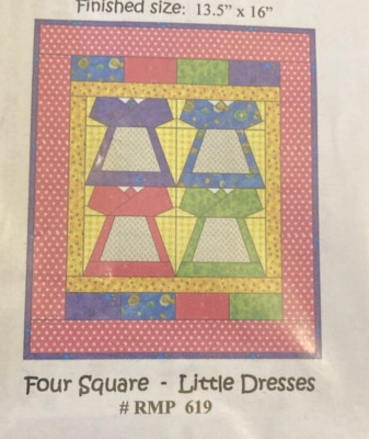 Rare Remember Me Pattern Co. Four Square - Little Dresses quilt pattern ...