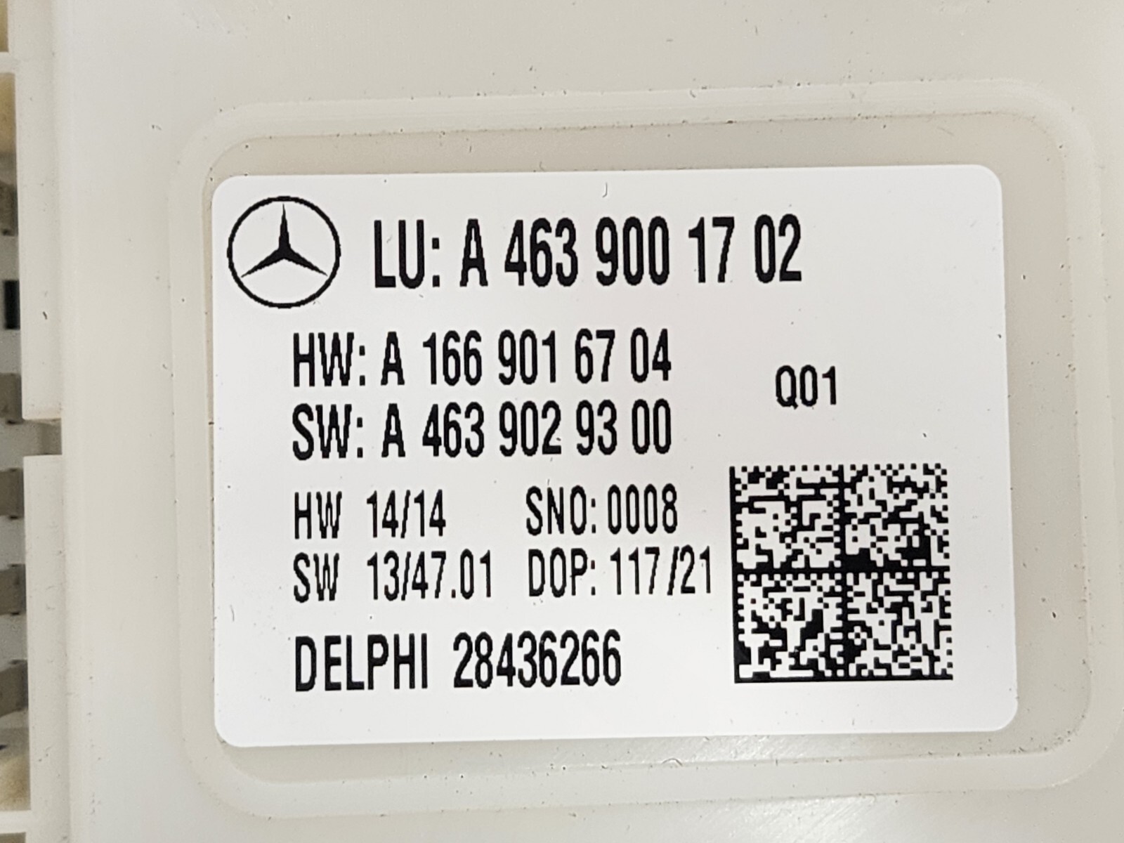 2011 - 2015 MERCEDES G550 W463 463 UNIT SAFETY MODULE SAM A4639001702 ...