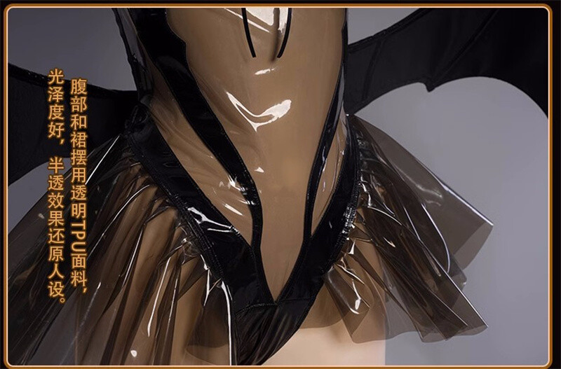 Azur Lane Janus Black Dress Wing Headwear Cosplay Custome Set Accessory ...