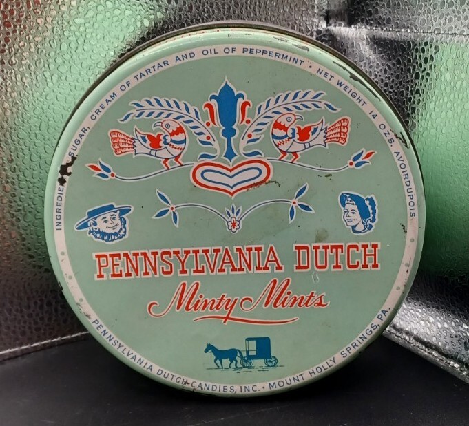 Pennsylvania Dutch Candies Minty Mints Empty Tin Holly Springs ...