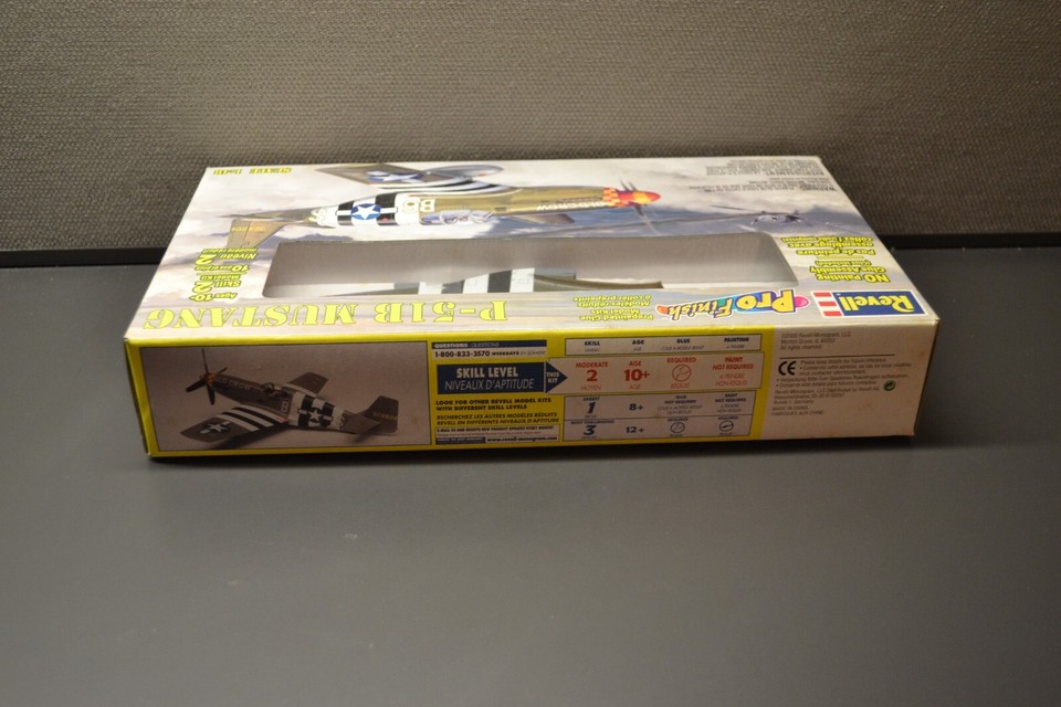Revell Pro-Finish 1:48 P-51B Mustang Model Kit #85-1654 Factory Sealed ...