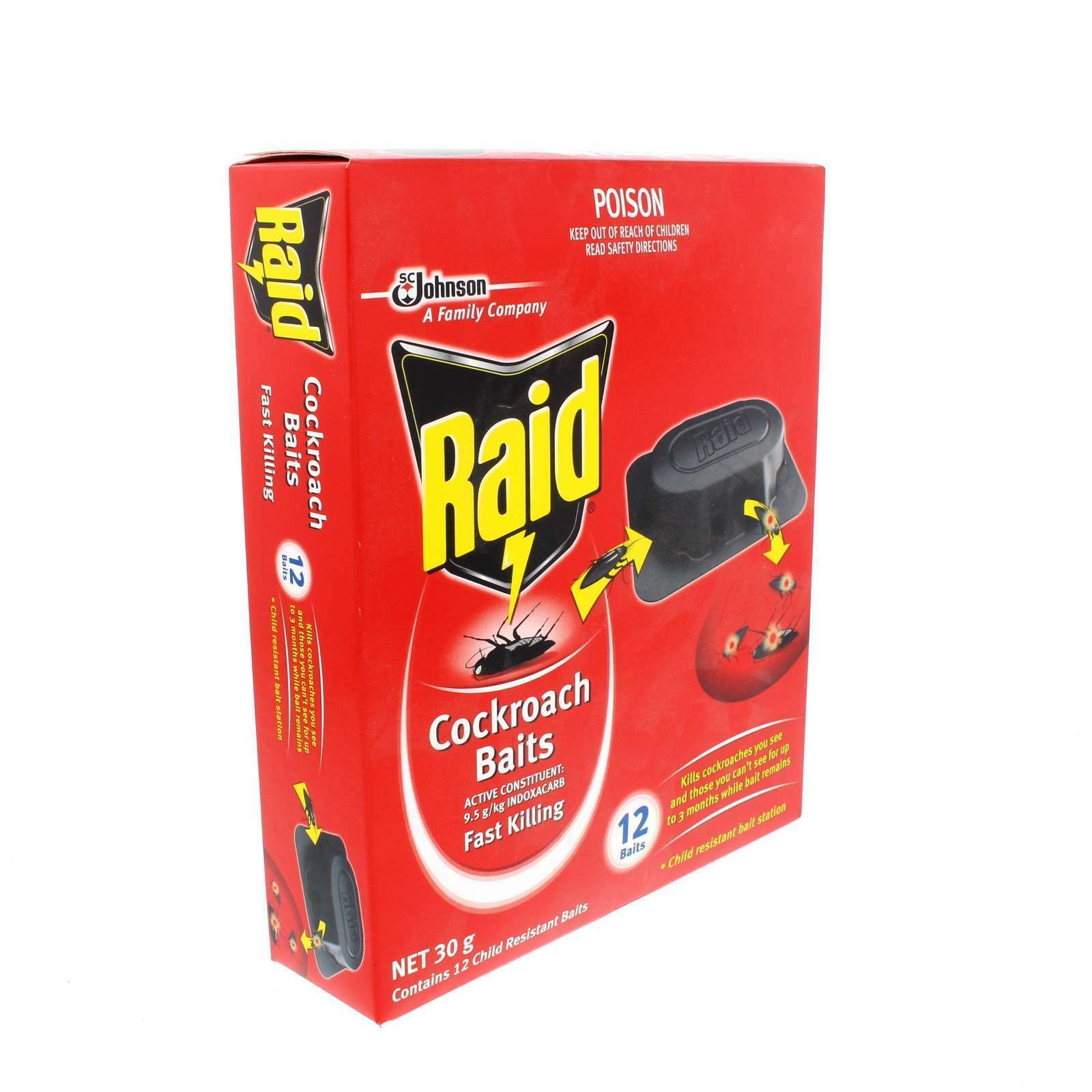 Raid Cockroach Baits Fast Killing Child Resistant SC Johnson x12 | eBay