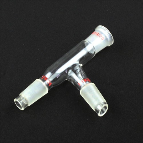 Chemistry Three Way 75 Bend Adapter Glassware Laboratory Distillation ...