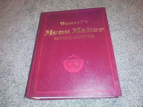 Wenzel's Menu Maker Second Edition 1979 CBI Publishing | eBay